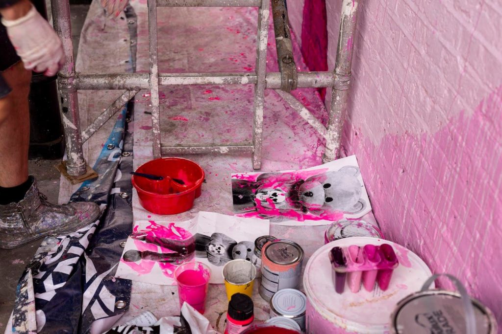 Luap Paints Pink Bear Mural in Shoreditch - I Support Street ArtI ...